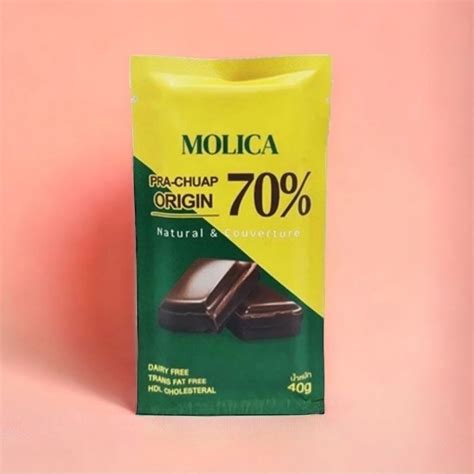 ฤดูร้อน 40g Molica Craft Chocolate70 Milk Free Bean To Bar คราฟ ช็อกโกแลตคราฟ ไม่ใส่นม