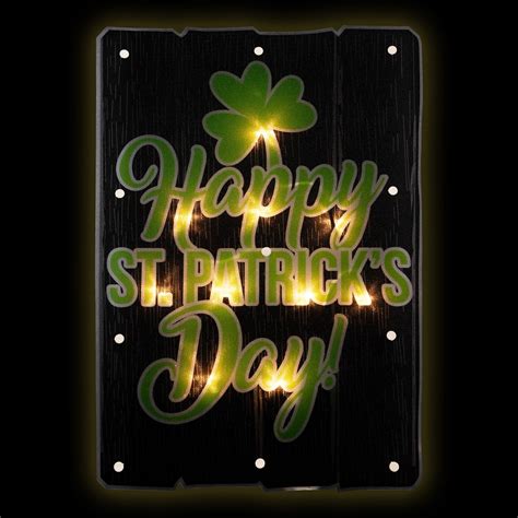 Northlight Lighted Happy St Patricks Day Window Decoration 17
