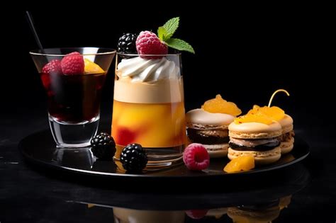 Border From Pastry And Beverages Premium Ai Generated Image