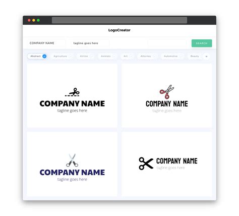 Scissors Logo Design Create Your Own Scissors Logos