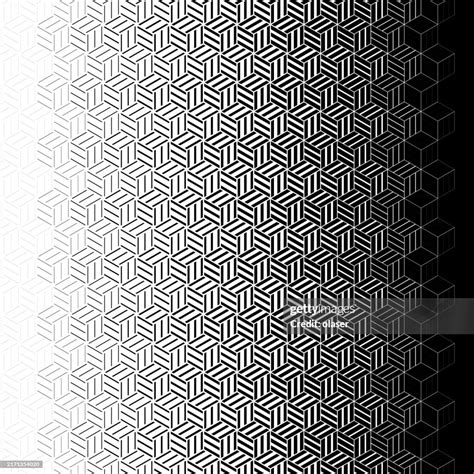 Horizontal Fade Of Cube Pattern With Sides Covered By Rectangles Lines High Res Vector Graphic