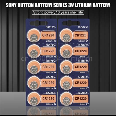 5pcs Original Cr1220 Button Cell Batteries Cr 1220 3v Lithium Coin