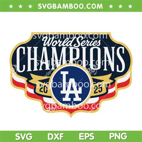 Dodgers World Series Champions 2025 Svg