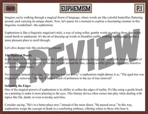 Literary Devices Big Ideas Flashback Flashforward And Euphemism