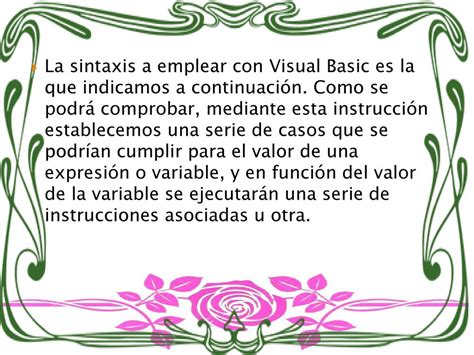 Select Case Visual Basic Ppt Descargar