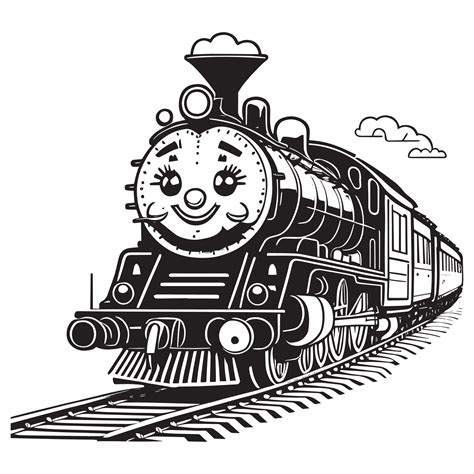 Vector Train Silhouette Train Clipart Vector Funny Carton Train