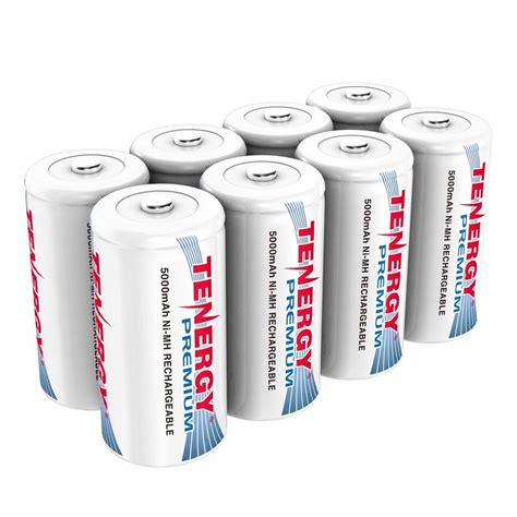 Tenergy Premium C Rechargeable Batteries 5000mah Nimh Battery 8 Pack