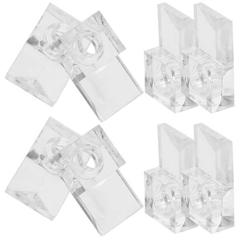 20 Sets Plastic Stainless Steel Wall Mirror Fixing Glass Frame Clips