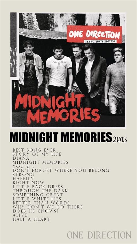 Capa Do Album One Direction Midnight Memories
