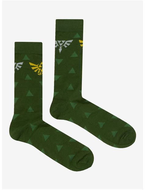 The Legend Of Zelda Crests Crew Socks Hot Topic