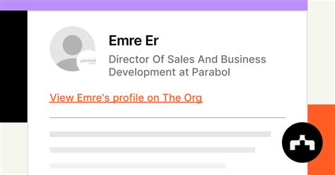 Emre Er Director Of Sales And Business Development At Parabol The Org