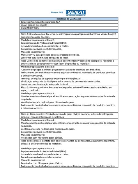 Anexo 4 Modelo De Relatório Pdf Primeiros Socorros