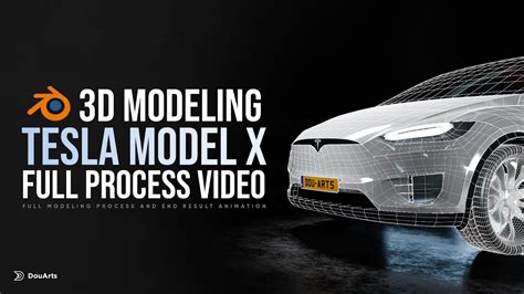3d Car Modeling Process In Blender Tesla Model X Youtube