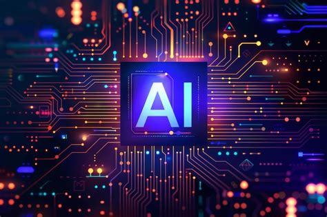 Premium Photo Advanced Ai Microchip With Colorful Circuits Futuristic Technology Cyber