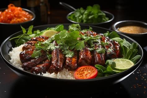 Classic Vietnamese Com Chien Dish Healthy Fried Rice Picture Premium Ai Generated Image