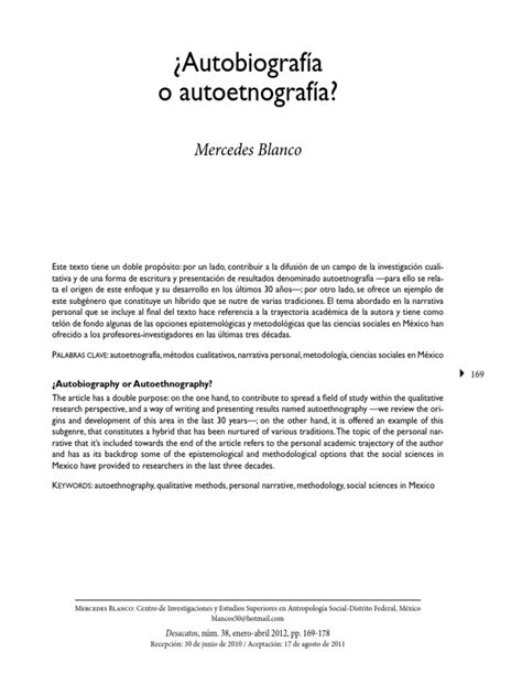 Autoetnografía Metodología Y Ejemplo Pdf Science Método Científico