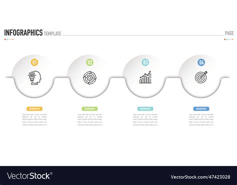 Circular Origami Infographic For Business Vector Image