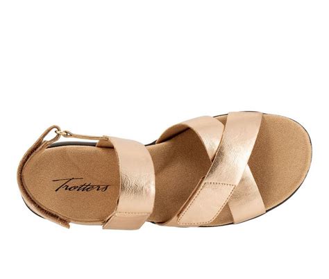 Womens Trotters River Metallic Sandals Shoe Carnival