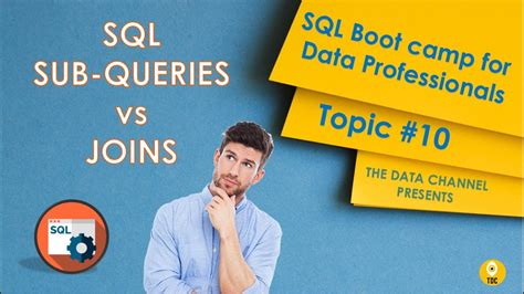 Sql Sub Queries Vs Joins Sql For Data Professionals Topic 10 Youtube