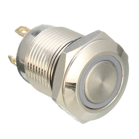 Machifit Dc 5v 19mm 4 Pin Momentary Switch Led Light Metal Push Button
