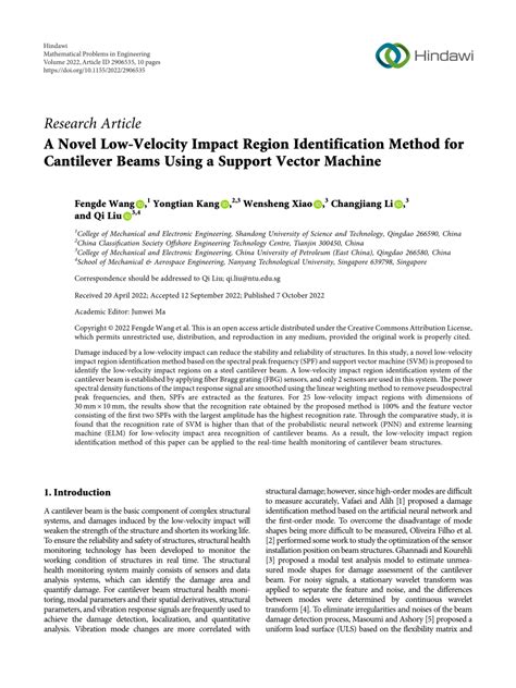 Pdf A Novel Low Velocity Impact Region Identification Method For