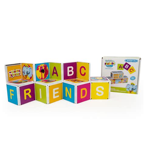 Bubbles And Friends Tle School Abcs Magnetic Tiles Set