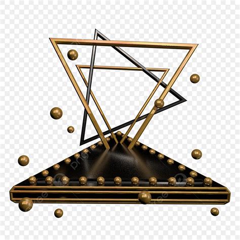 C4d Stage Png Image Cool Triangle Star C4d Stage Black Gold Phoenix