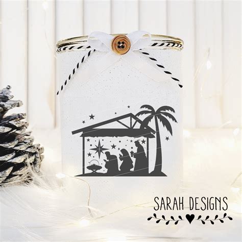 Plotterdatei Geburt Jesu Krippe Sarahdesigns