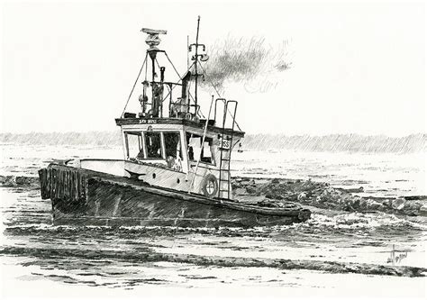 Tugboat Drawing At Explore Collection Of Tugboat
