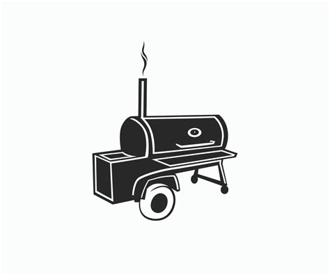 Barbecue Smoker Vector Icon Bbq Charcoal Grill Icon Template 10624226