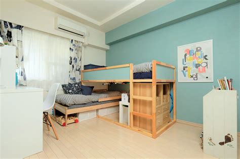 Ikeaの2段ベッドをl字に切り捨てる