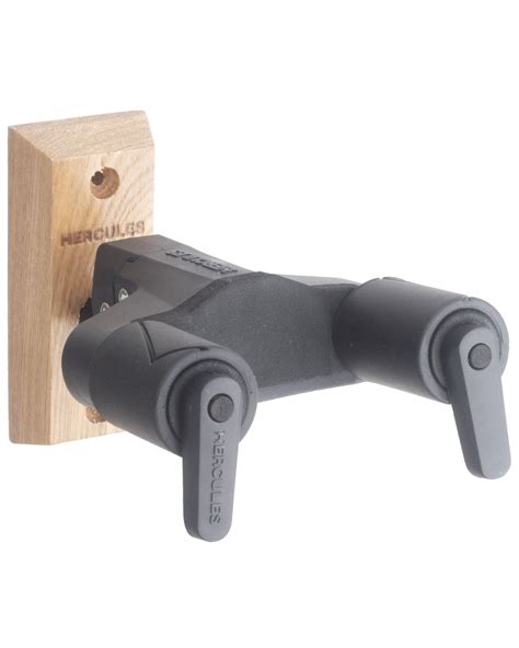 Hercules Gsp38wb Plus Autogrip Wall Mount Guitar Hanger With Wood Base