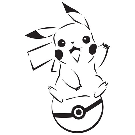 Pikachu Pokemon Black And White
