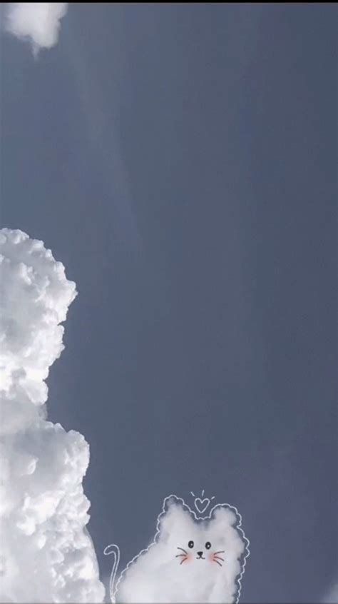 Wallpaper Awan Cute Aestetic Wallpaper Kartun Seni Peri Lukisan Awan