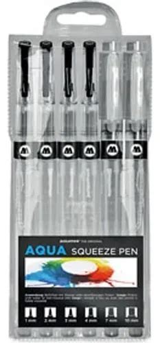 Pincel Agua Vacio Molotow Aqua Squeeze Pen Basic Set2 6pzas Envío Gratis