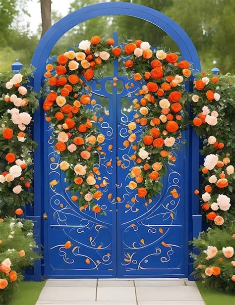 premium ai image wedding floral arc illustration ai generative