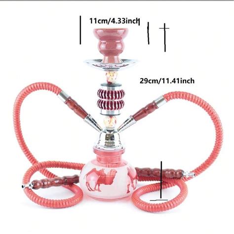 A Complete Set Of Small Shisha With Blue And White Porcelain Body