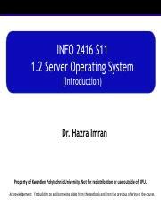 Introduction to Server Operating Systems: Functions and Roles | | Course Hero