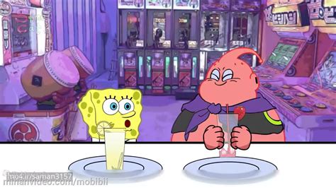 انیمیشن باب اسفنجی تست غذا با پاتریک جعبه