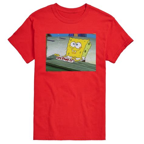 Spongebob Squarepants Lessons Mens Short Sleeve Graphic T Shirt