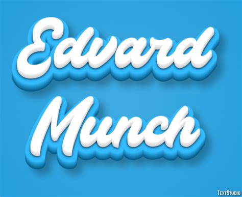 Edvard Munch Text Effect And Logo Design Celebrity