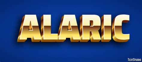 Alaric Text Effect And Logo Design Name