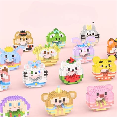 Ss Diy Mini Bricks Donut Toys Nano 3d Block Cartoon Character