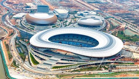 广东广州：南沙全民文化体育综合体项目建设忙 人民图片网