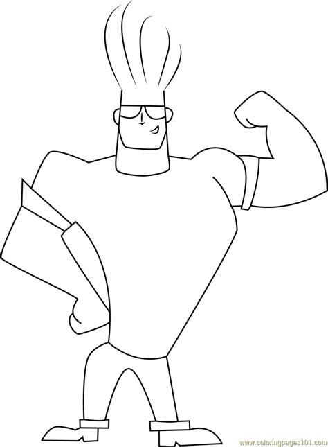 Johnny Bravo Coloring Page
