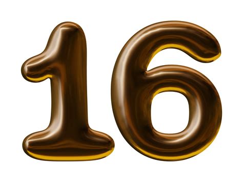 Diseño Número 16 En Render 3d 19552804 Png