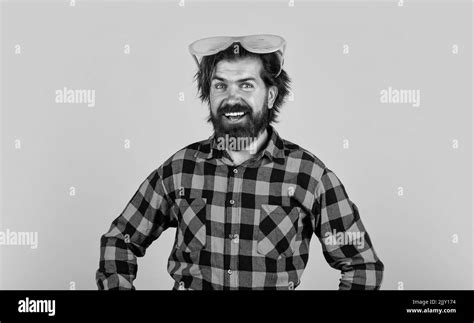 Handsome Guy Hipster With Moustache And Beard Wearing Party Glasses