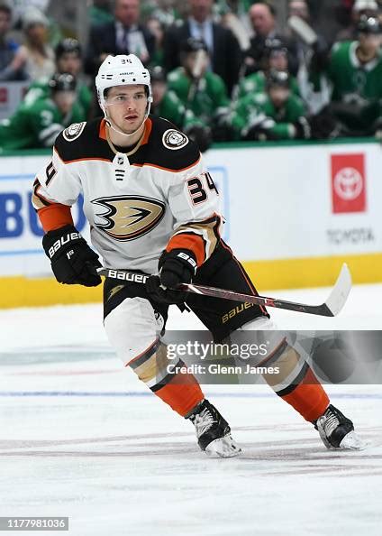 Sam Steel Of The Anaheim Ducks Skates Against The Dallas Stars At The