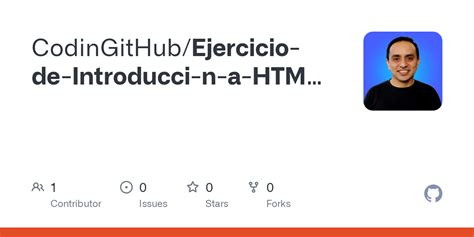 GitHub CodinGitHub Ejercicio De Introducci N A HTML En OpenBootcamp