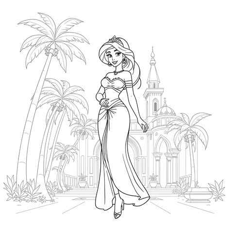 Best Princess Jasmine Coloring Pages Free Printable Pdf